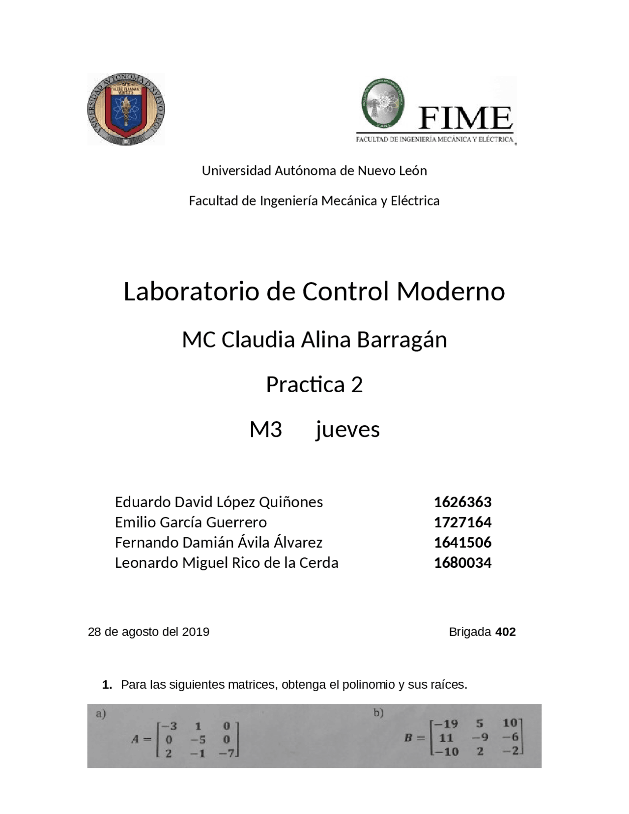 Practicas de Control M - Docsity