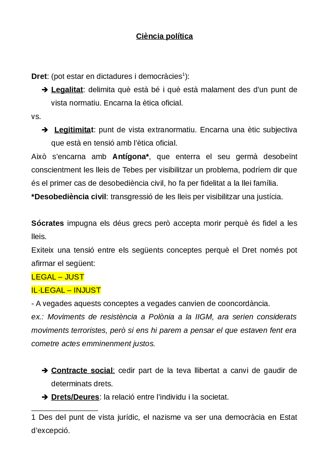 Apunts Ciència Política I Docsity