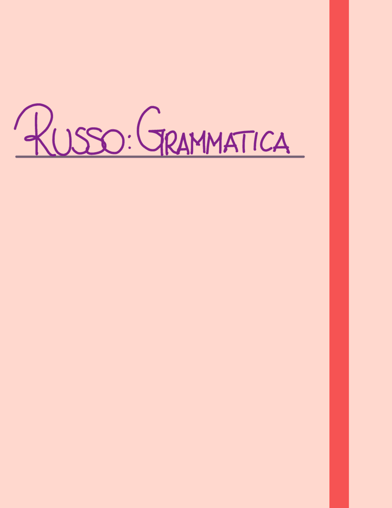 Grammatica Russa Delle Lezioni Docsity