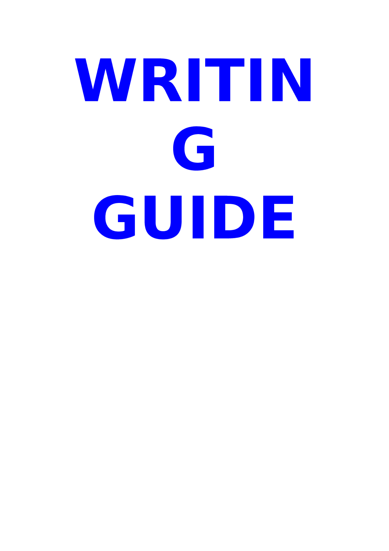 English Writing guide - Docsity