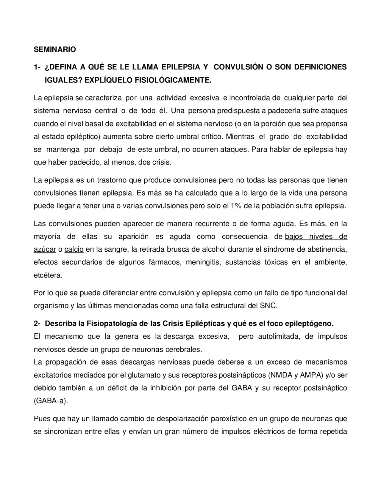 Caso Clínico De Epilepsia Y ConvulsiÓn Docsity