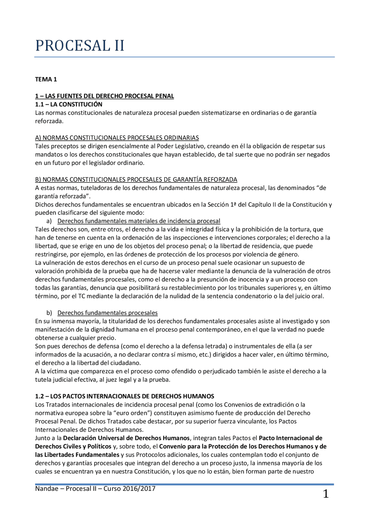Apuntes Derecho Procesal Docsity