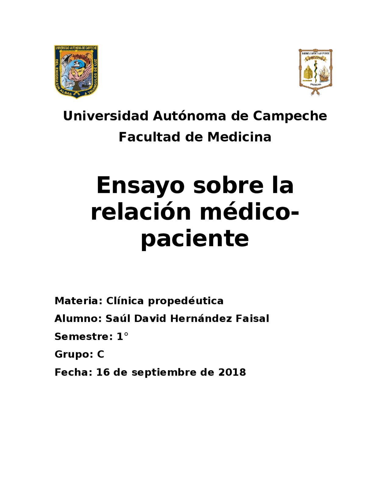 Relación Medico Paciente Monografías Ensayos De Clínica Medica Docsity