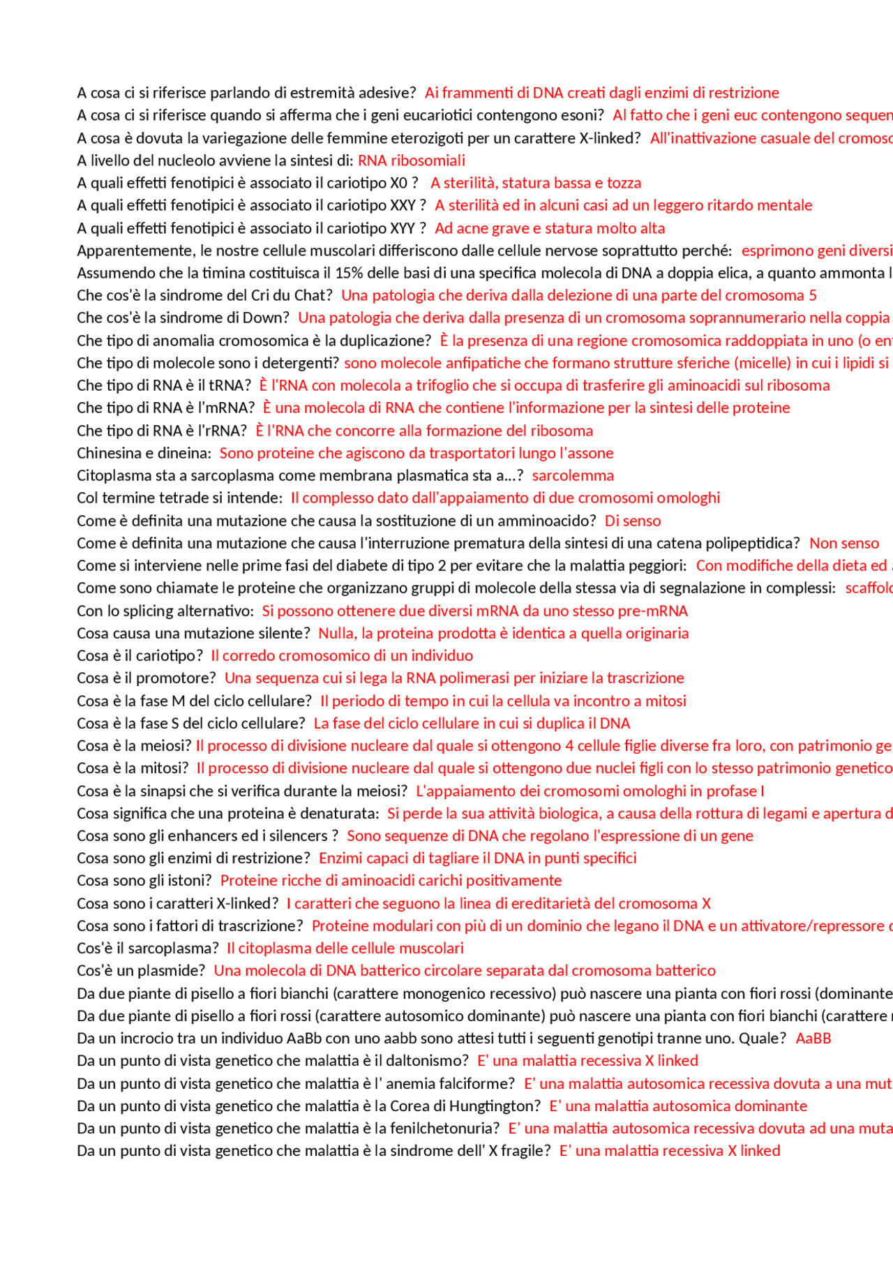 Set Domande Chiuse Fondamenti Di Biologia Ecampus Prof Gimelli M M