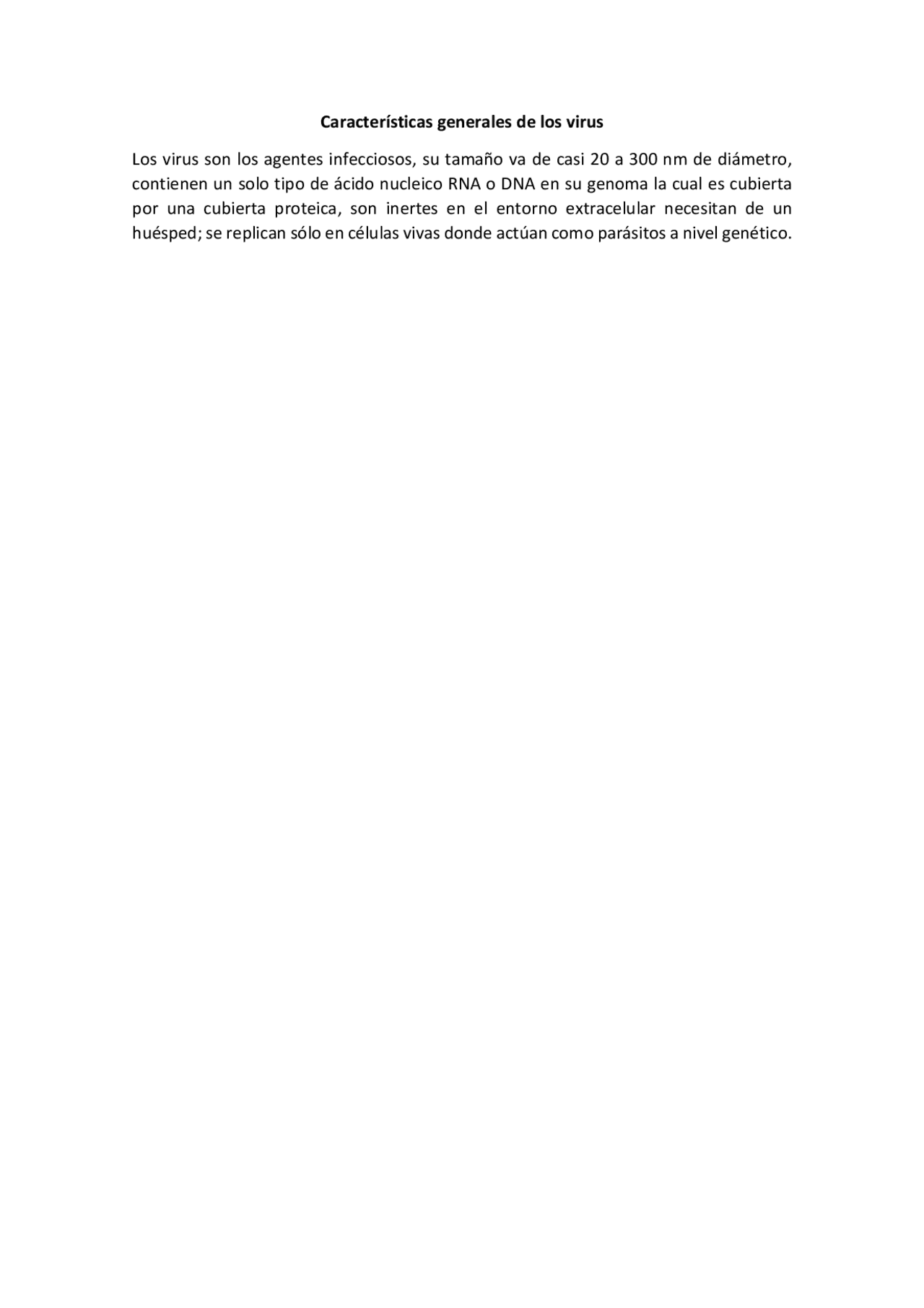Virus Características Resúmenes De Microbiología Docsity