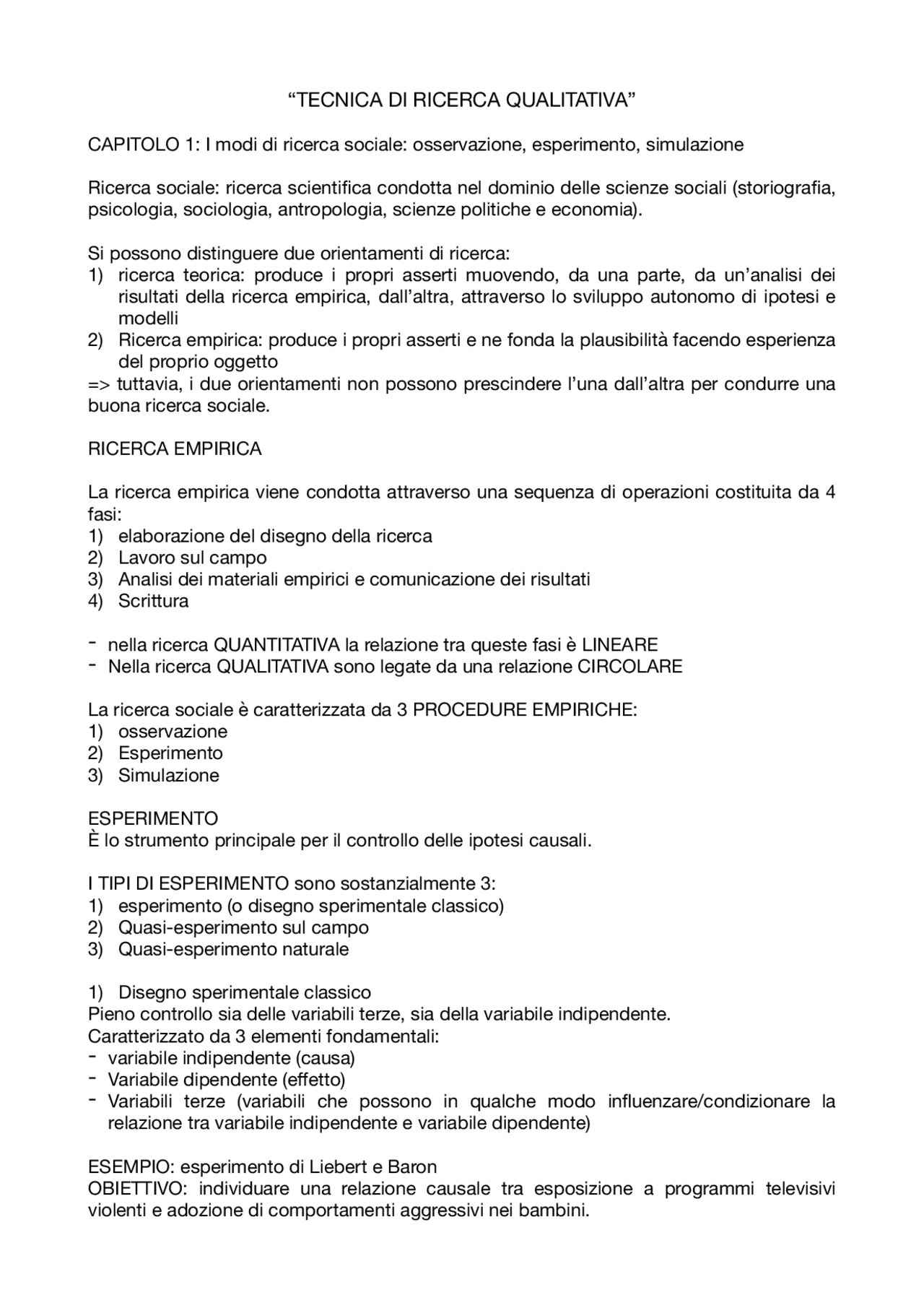 Riassunto Del Libro Tecniche E Metodi Della Ricerca Sociale” Docsity