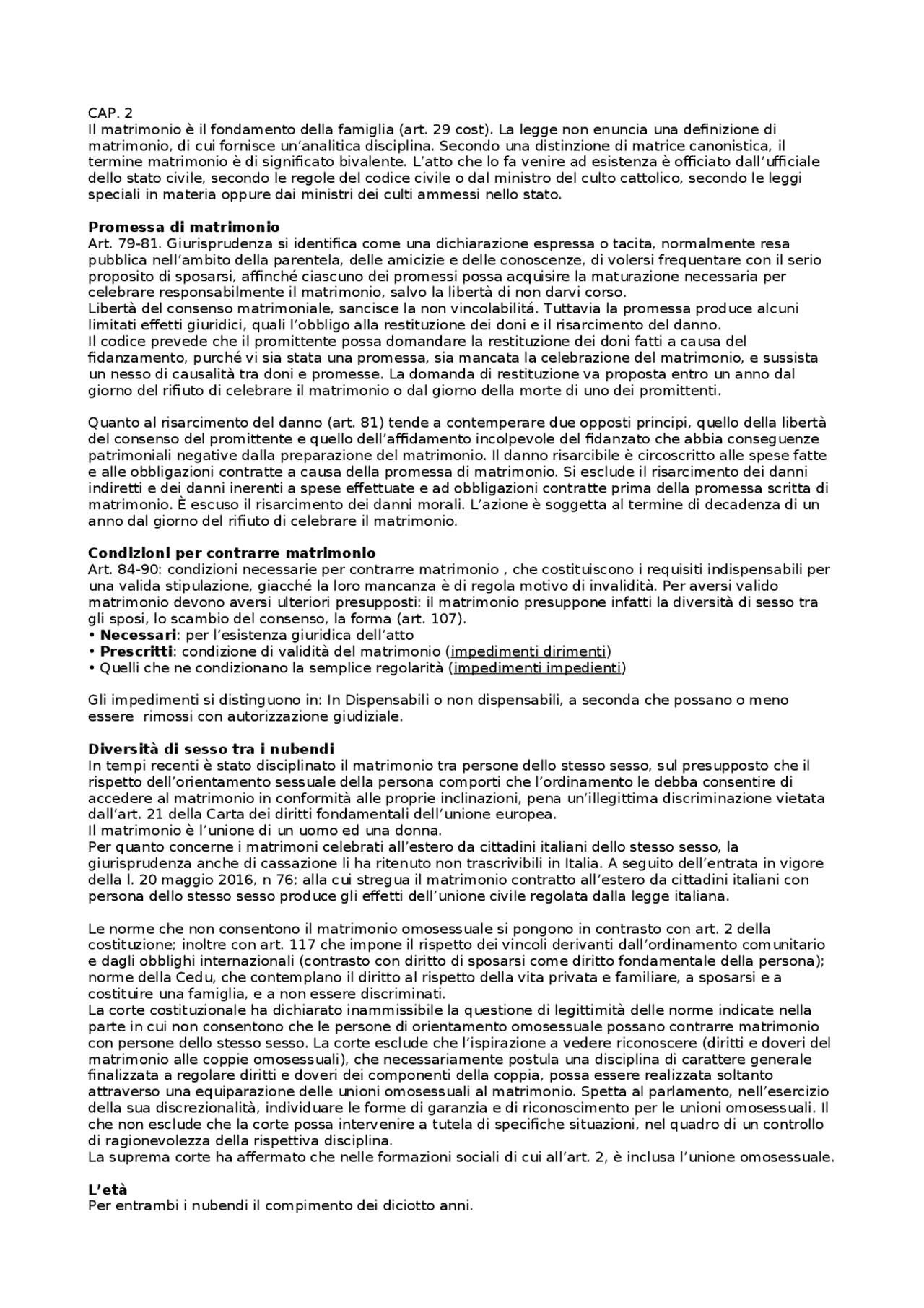 Riassunto Sesta Diritto Di Famiglia Docsity