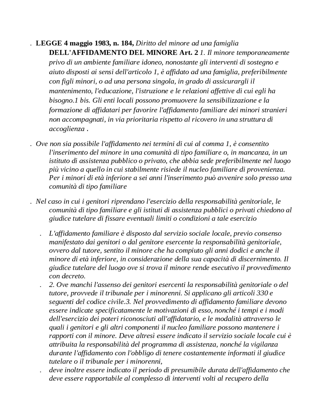 Tecniche Dell Affidamento Docsity