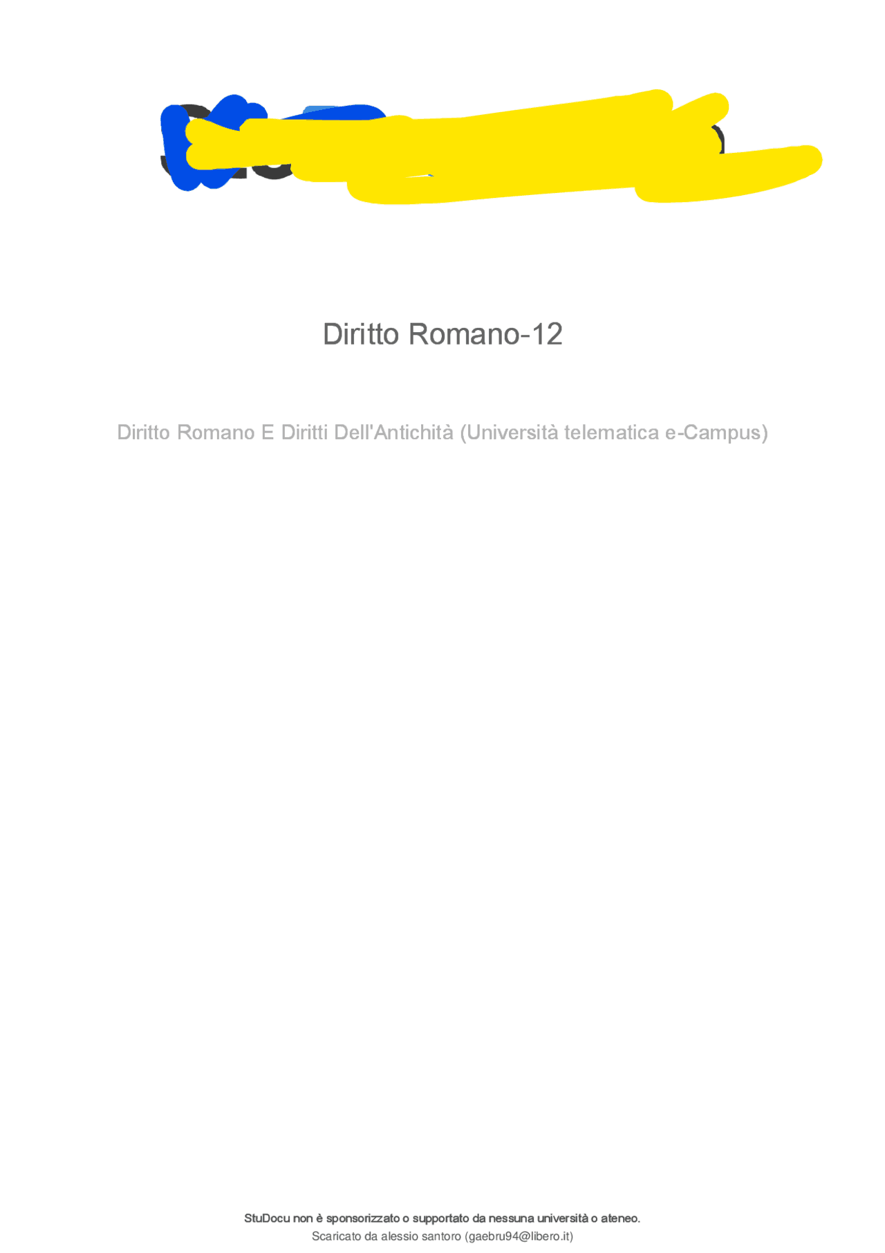 Diritto Romano Risposte Aperte Docsity