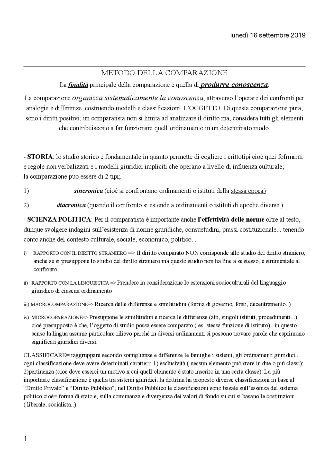 Appunti Di Diritto Costituzionale Prof Cinzia Piciocchi Docsity