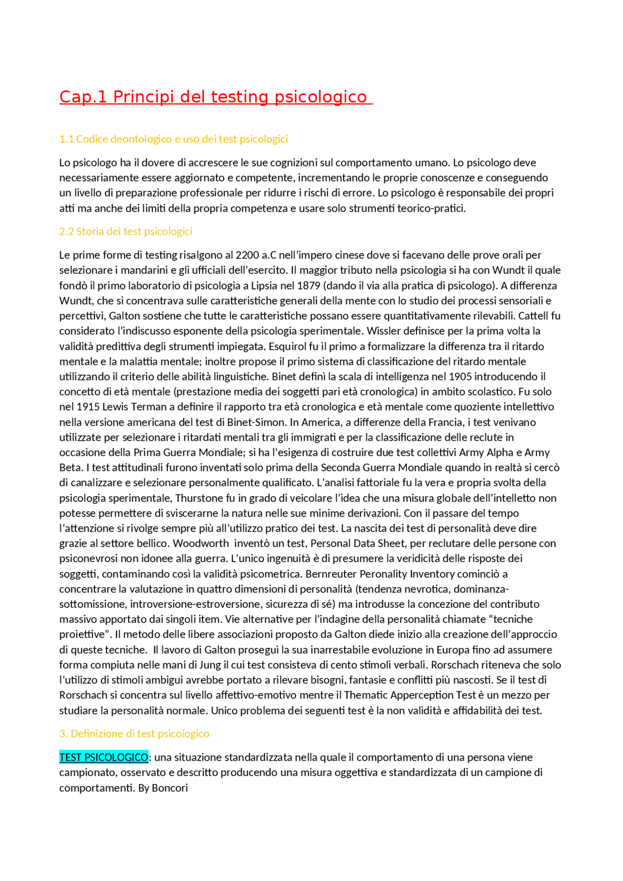Cap 1 Metodi E Tecniche Dei Test Docsity