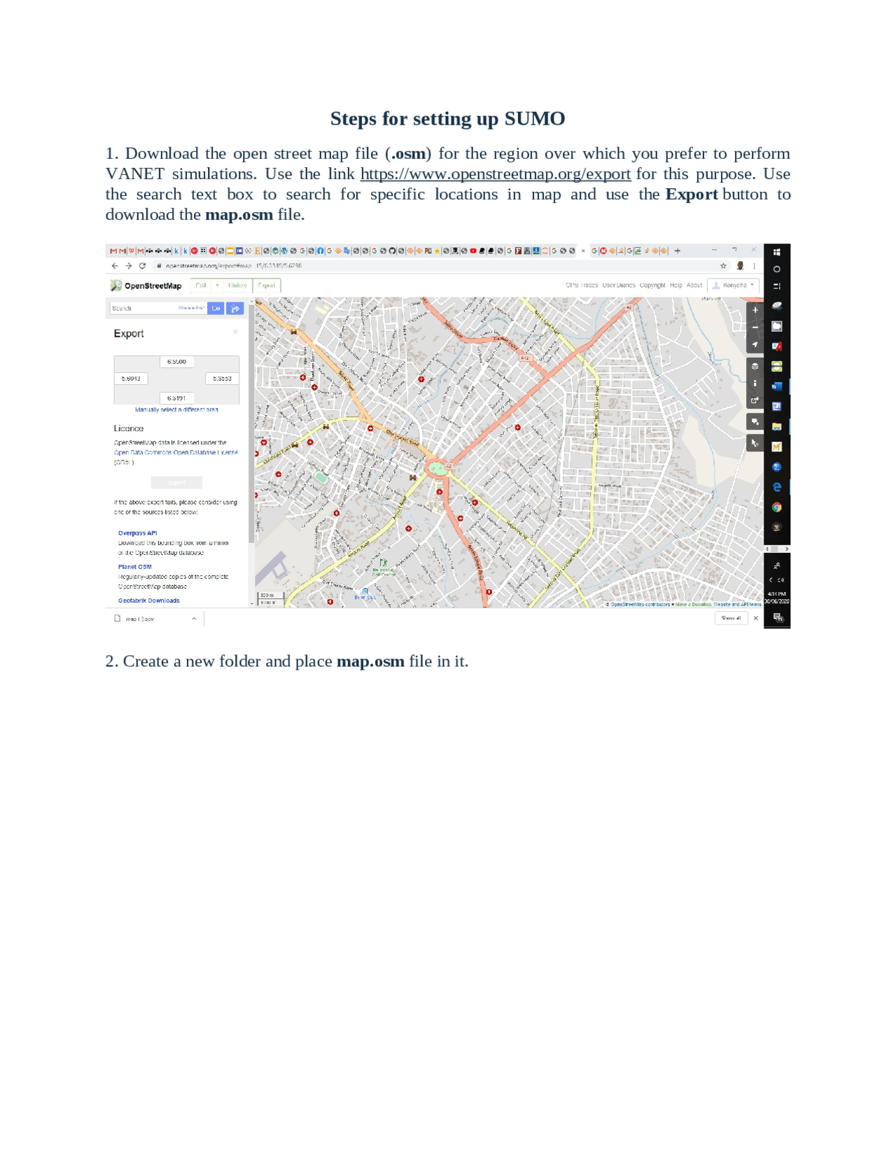 Steps for setting up simulations with sumo - Docsity
