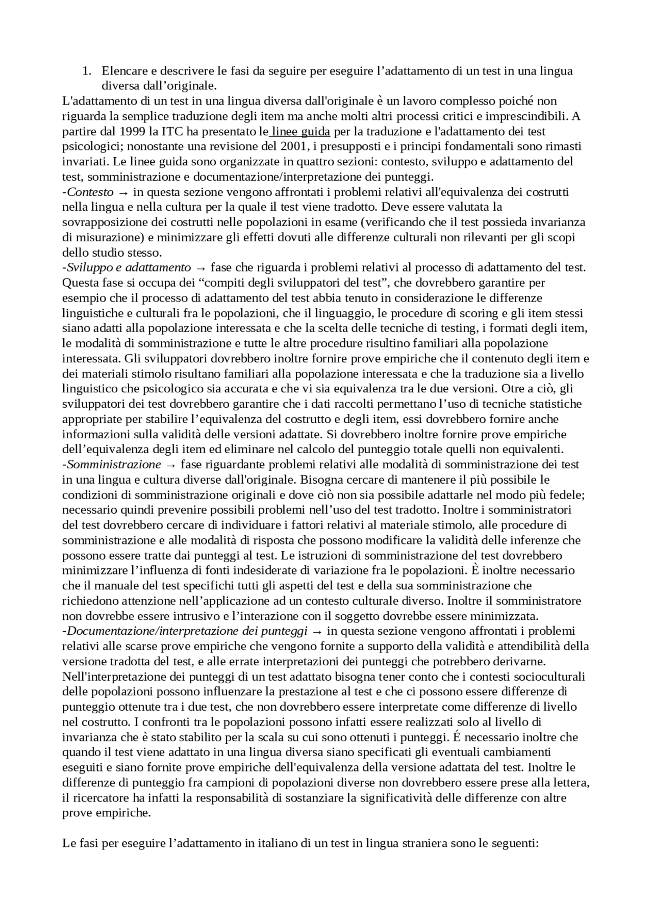 Appunti Di Psicometria Docsity