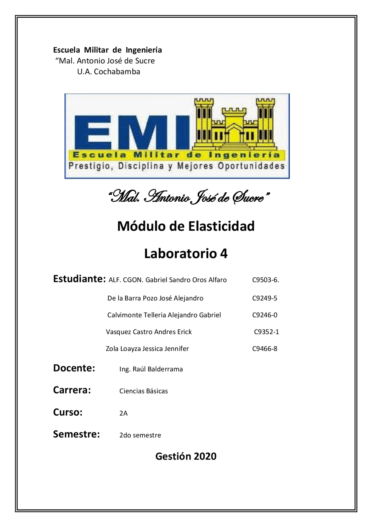 Laboratorio Fisica Elasticidad Docsity