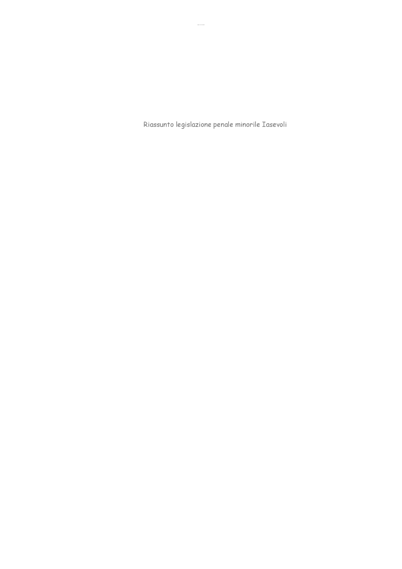 Diritto Alleducazione E Processo Penale Minorile Docsity