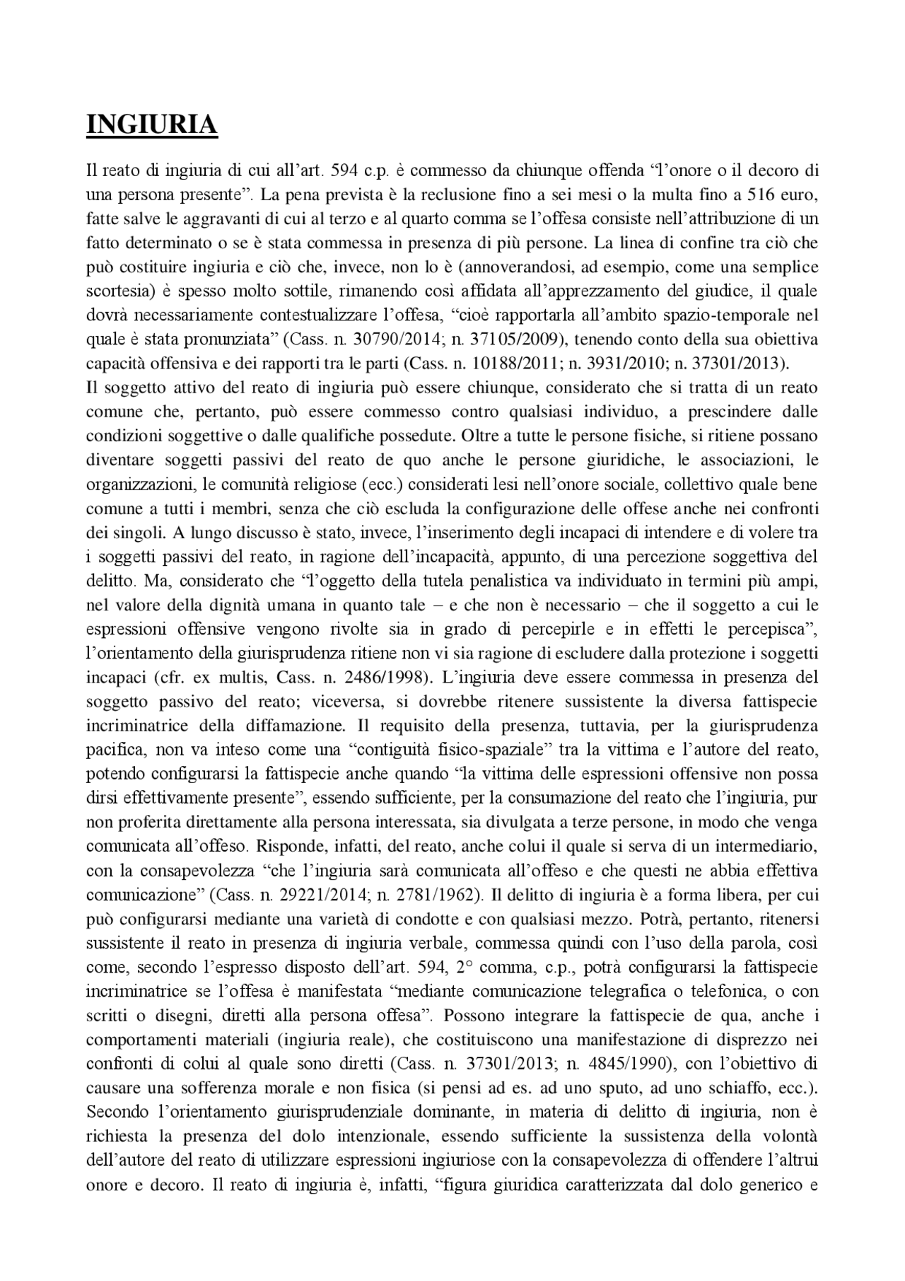 Diritto Penale Risposte Parte 3 Docsity