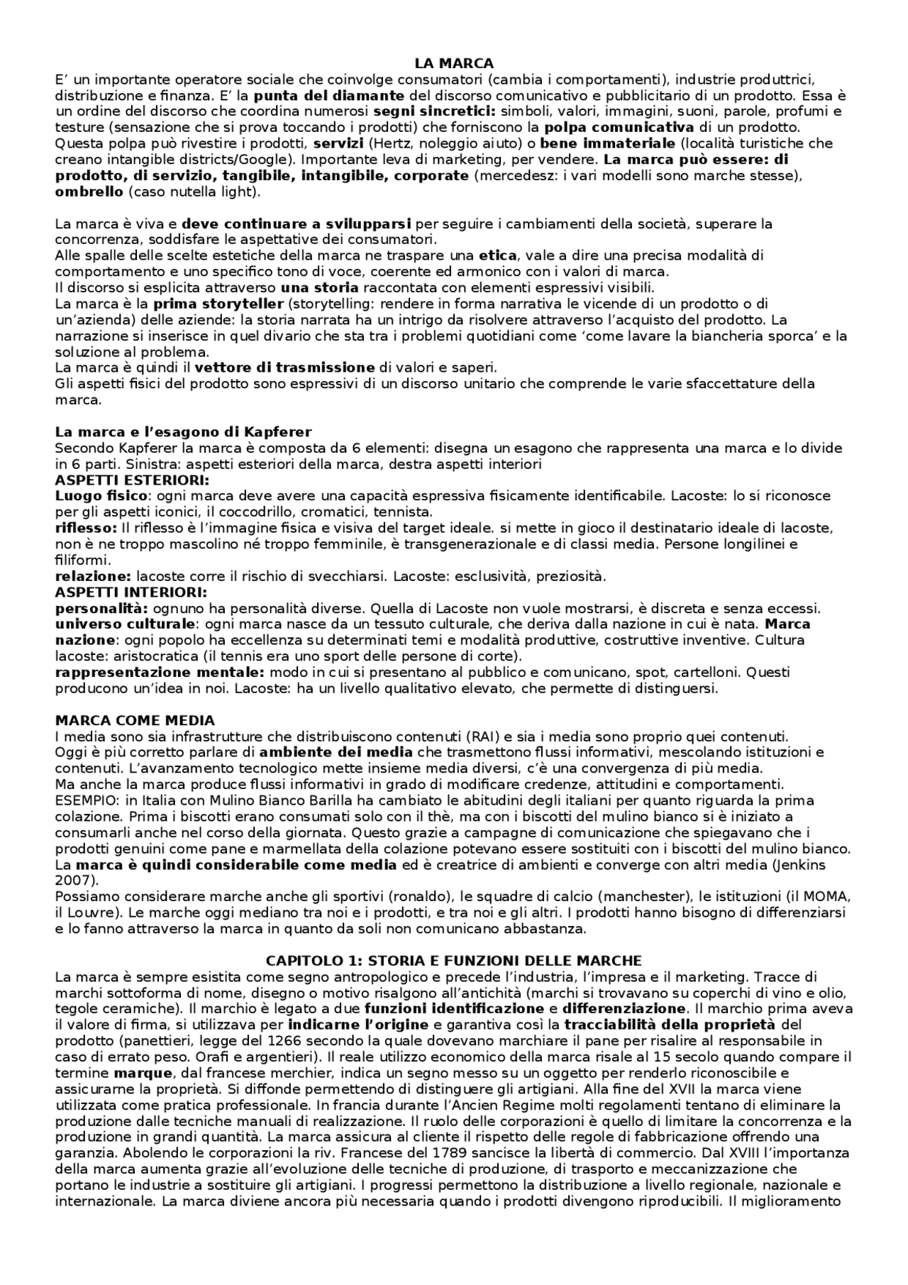 La Marca Riassunto Libro Docsity