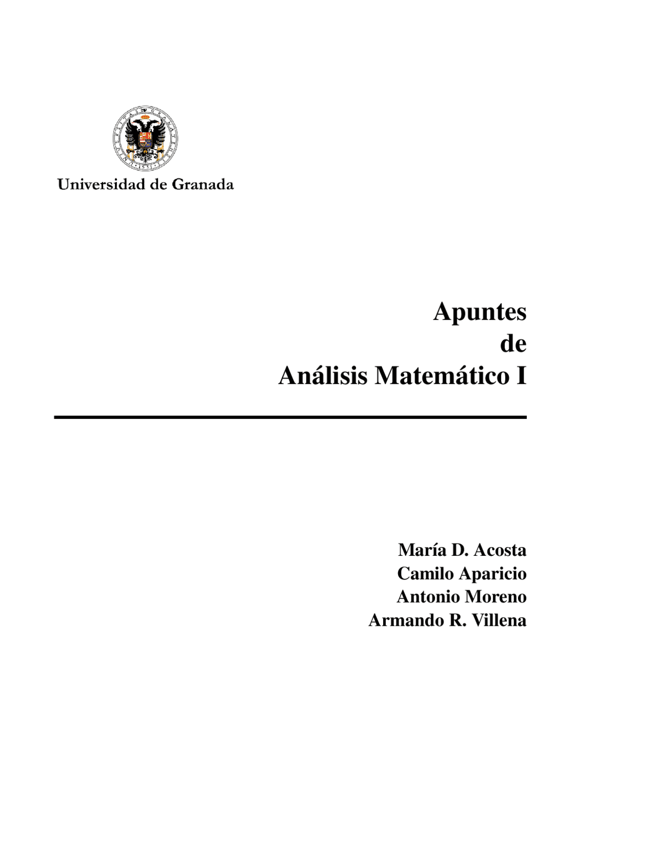 Apuntes De Análisis Matemático I Docsity