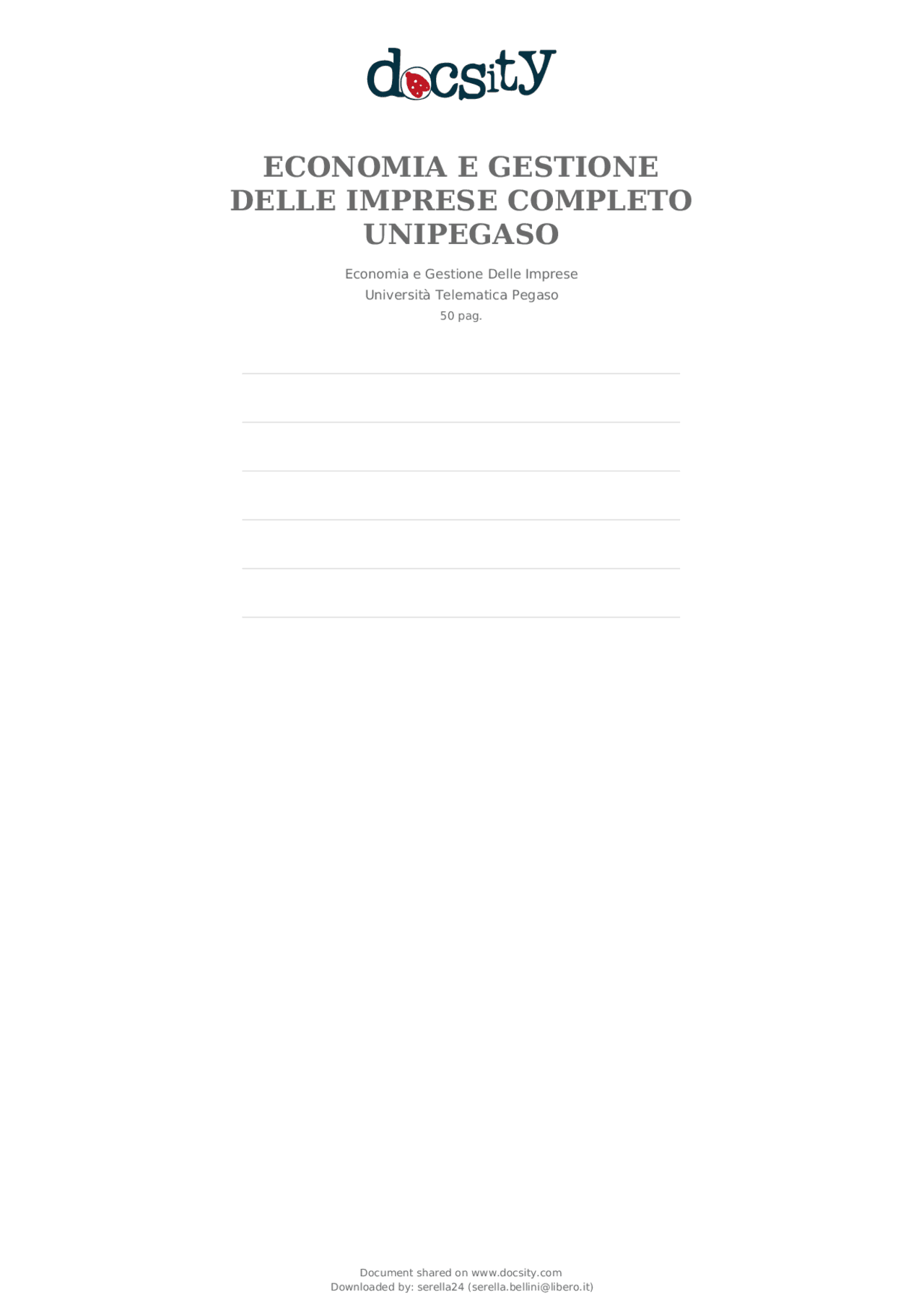Economia E Gestione Delle Imprese Docsity
