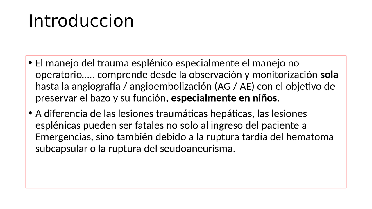 TRAUMA ESPLENICO-DESCRIPCION - Docsity