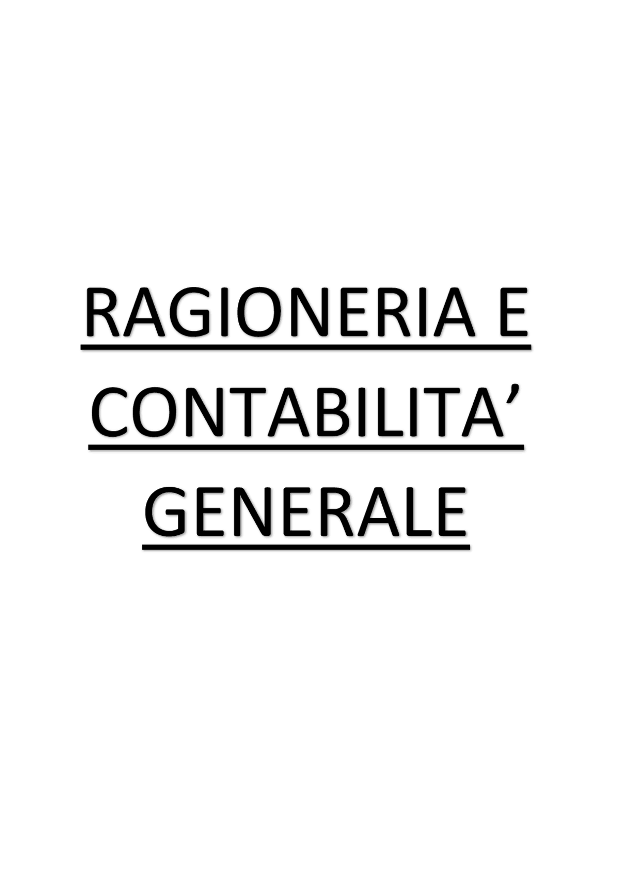 Ragioneria Riassunto Del Libro Docsity