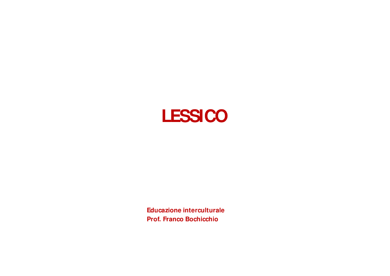 Slide Educazione Interculturale Docsity