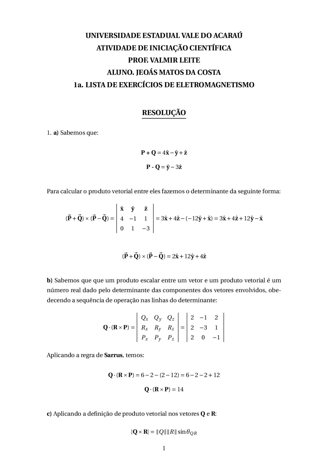 Lista De Exercícios De Eletromagnetismo Docsity