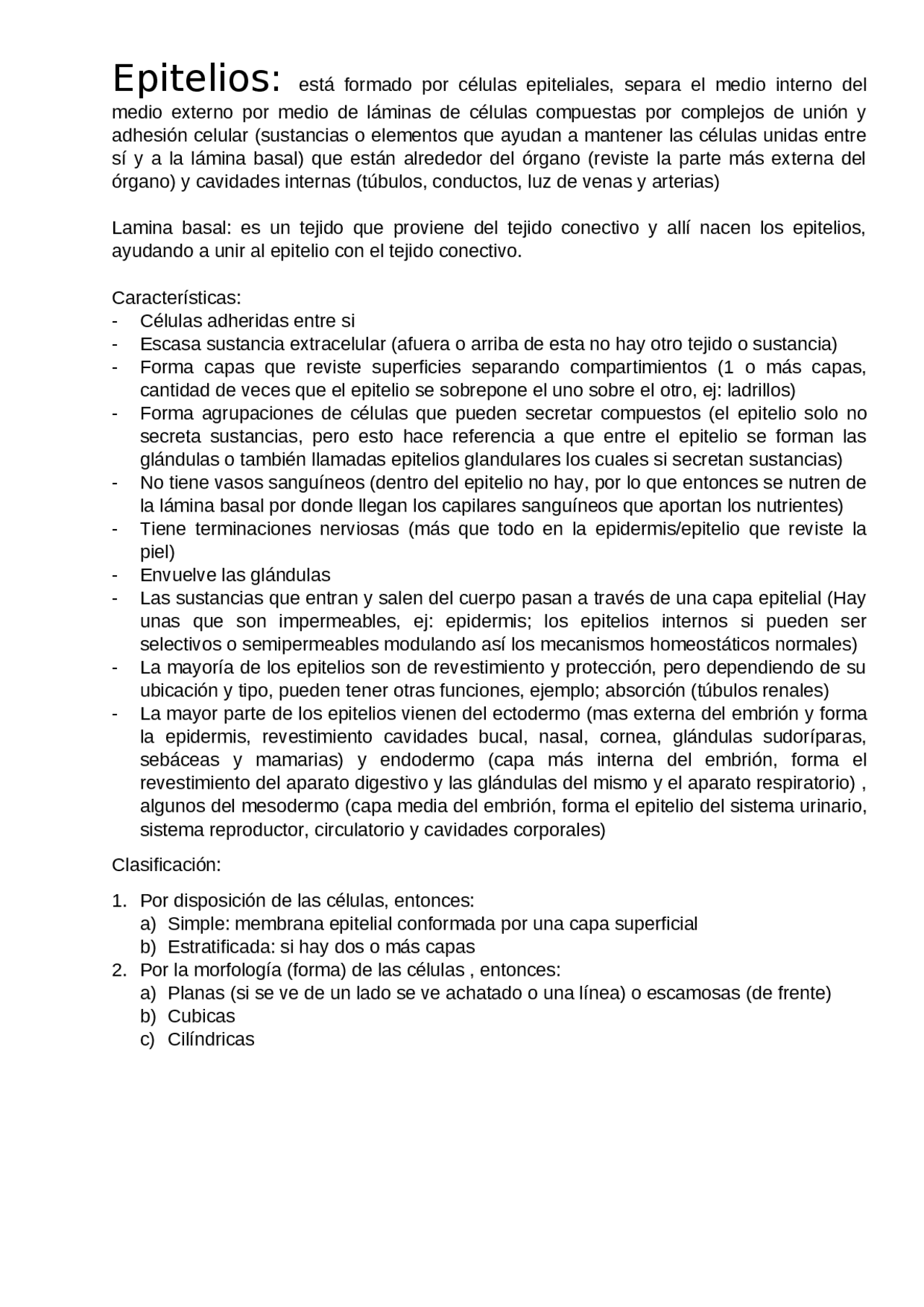 Tipos De Epitelios Histologia Docsity