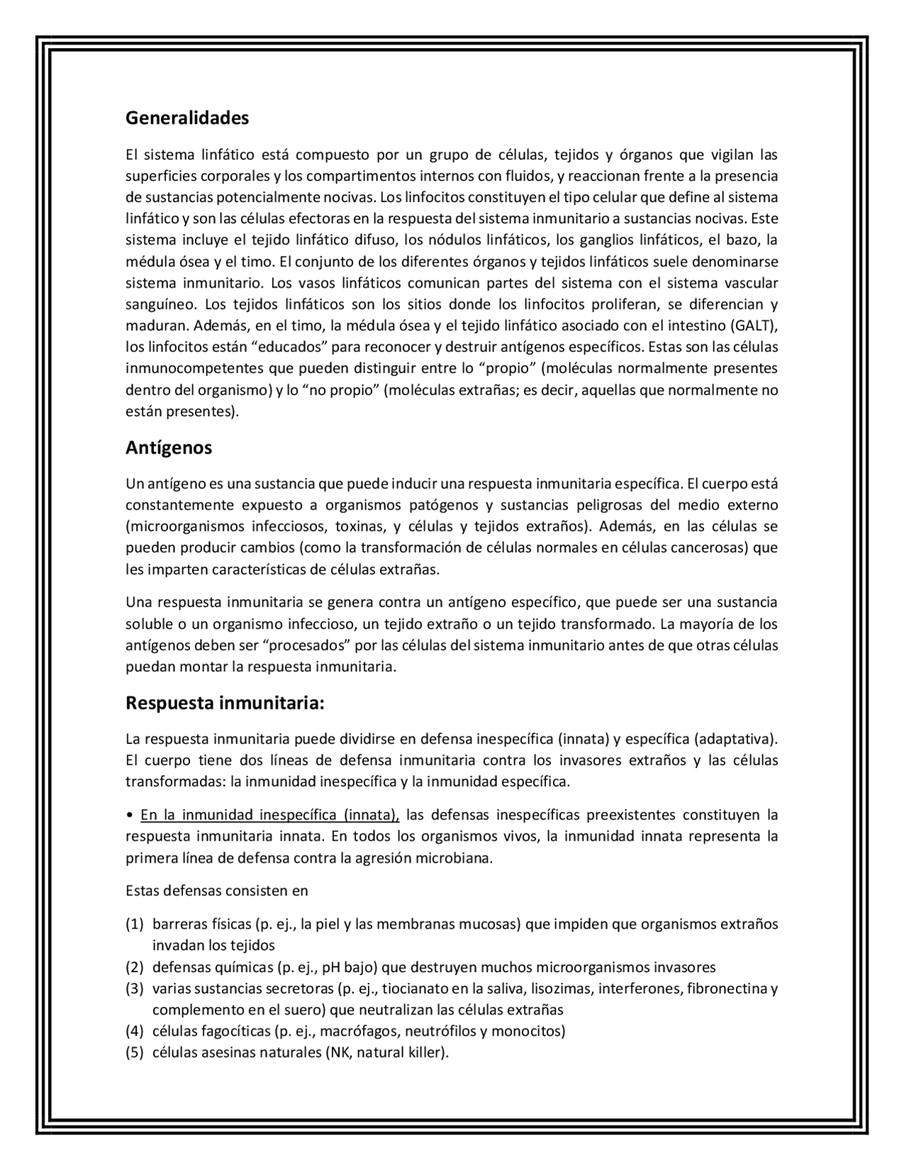Sistema Linfático Histología Docsity