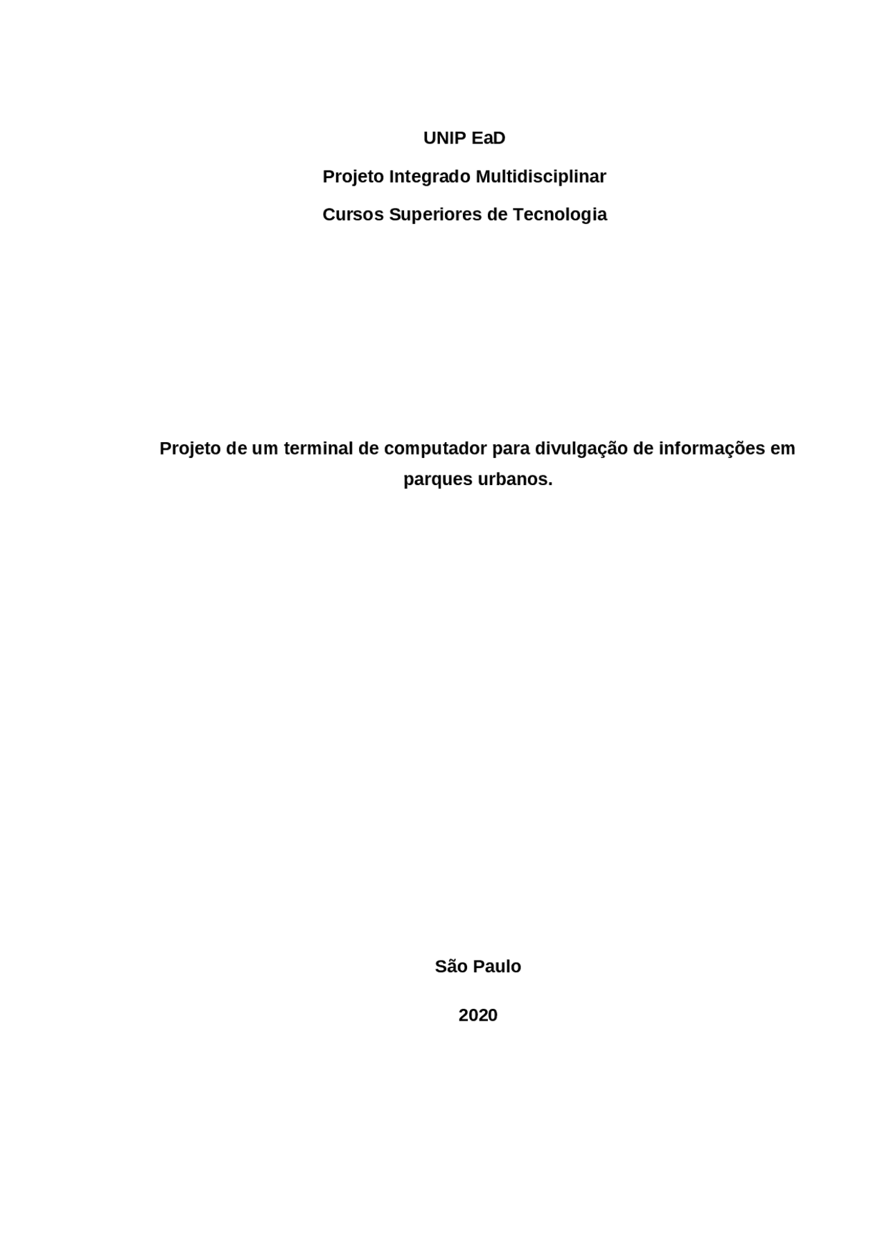 Projeto Integrado Unip Docsity