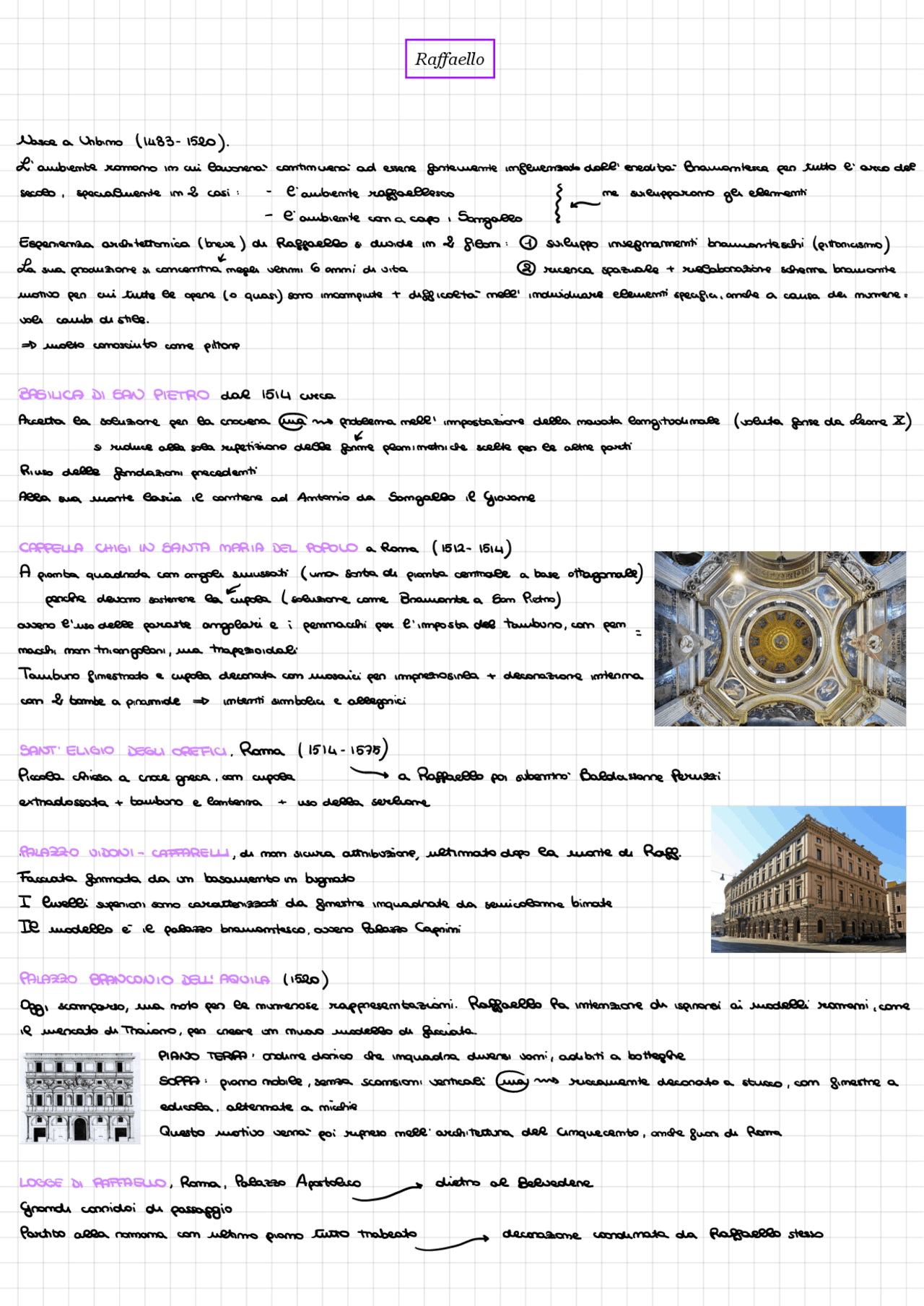 Riassunti Opere Di Raffaello Docsity
