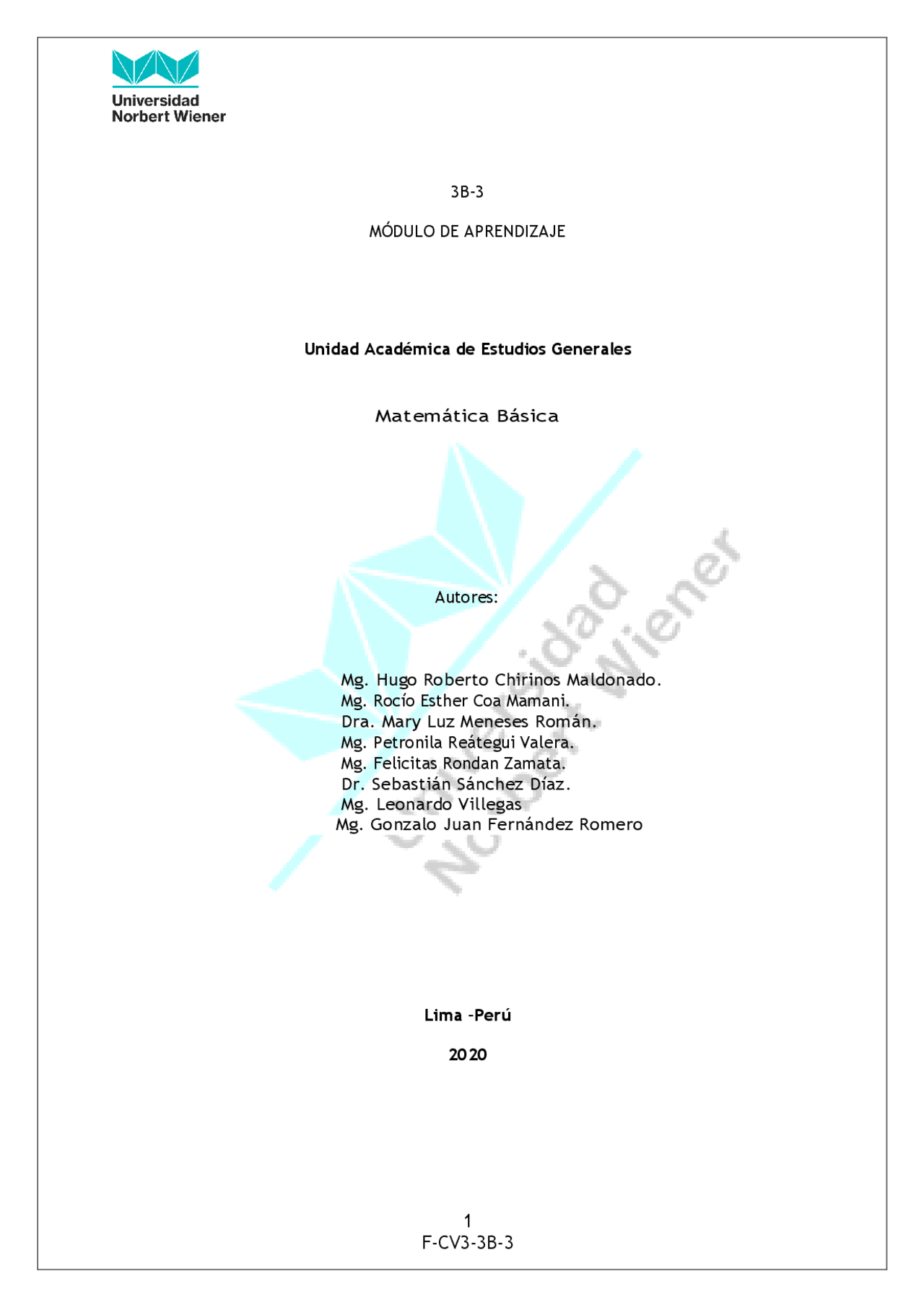 Modulo De Matematica Docsity