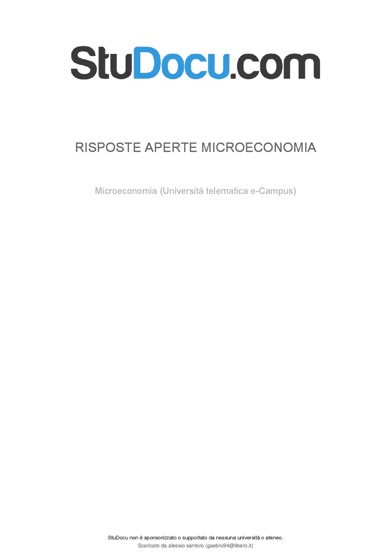 Microeconomia Risposte Aperte Docsity
