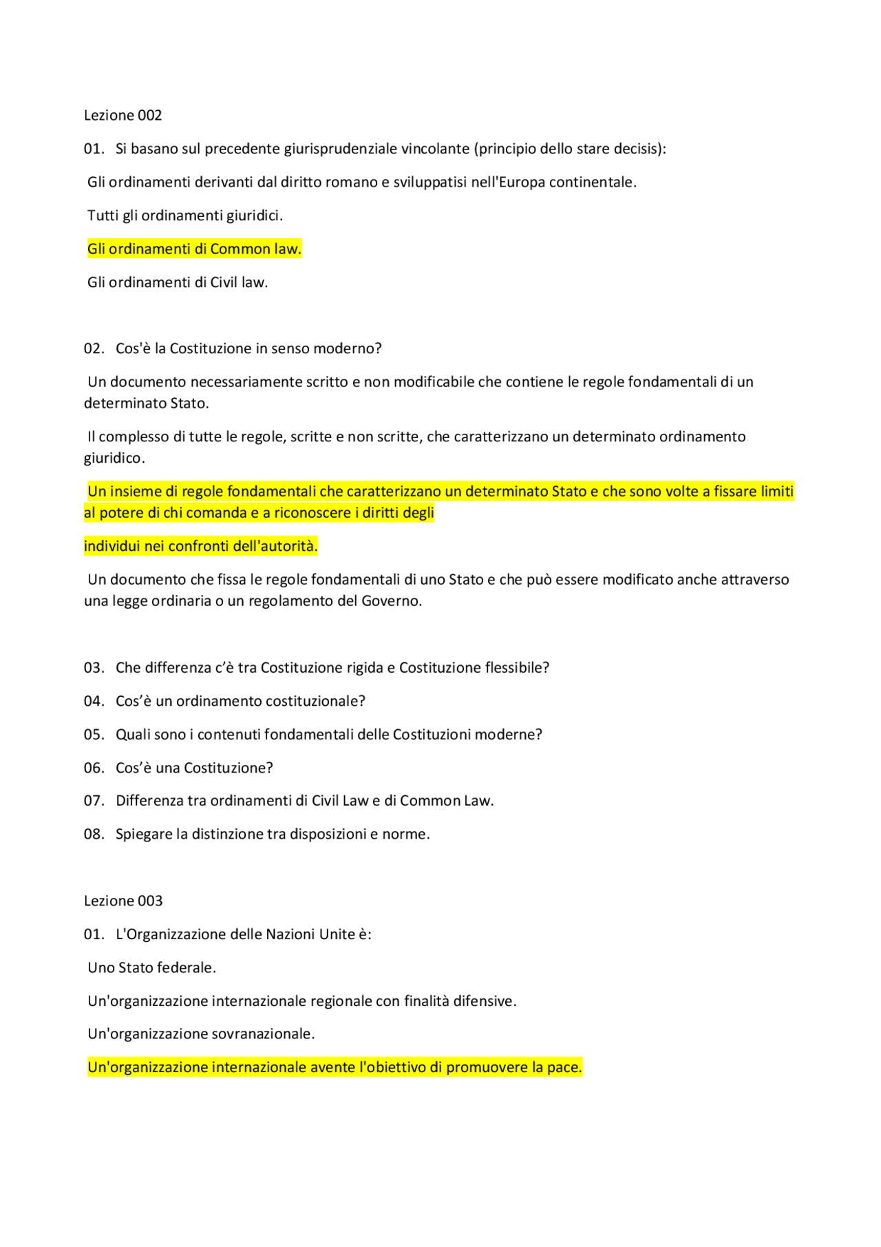 Istituzione Di Diritto Pubblico Completo Docsity