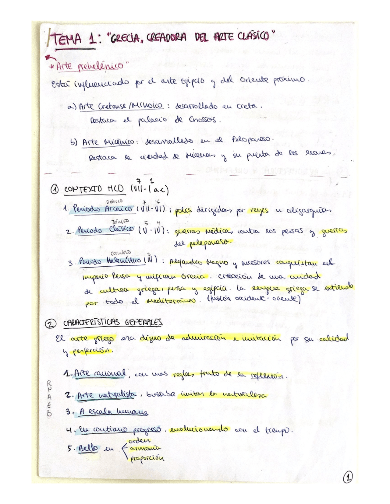 Arte Griego 2 Bach Evau Docsity
