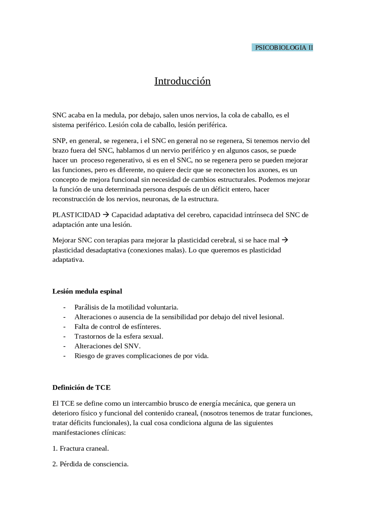 Apuntes De Psicobiología Ii Docsity