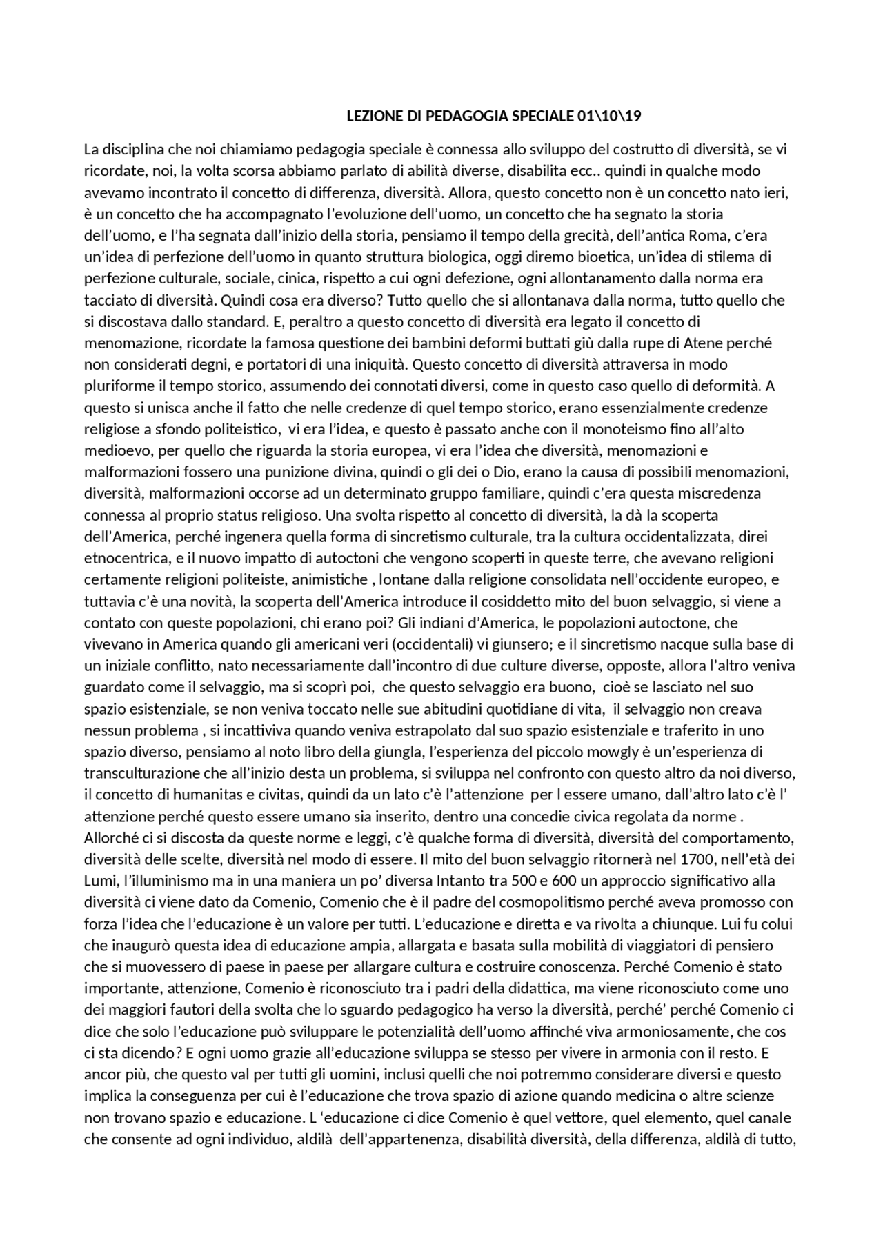 Appunti Pedagogia Speciale Docsity