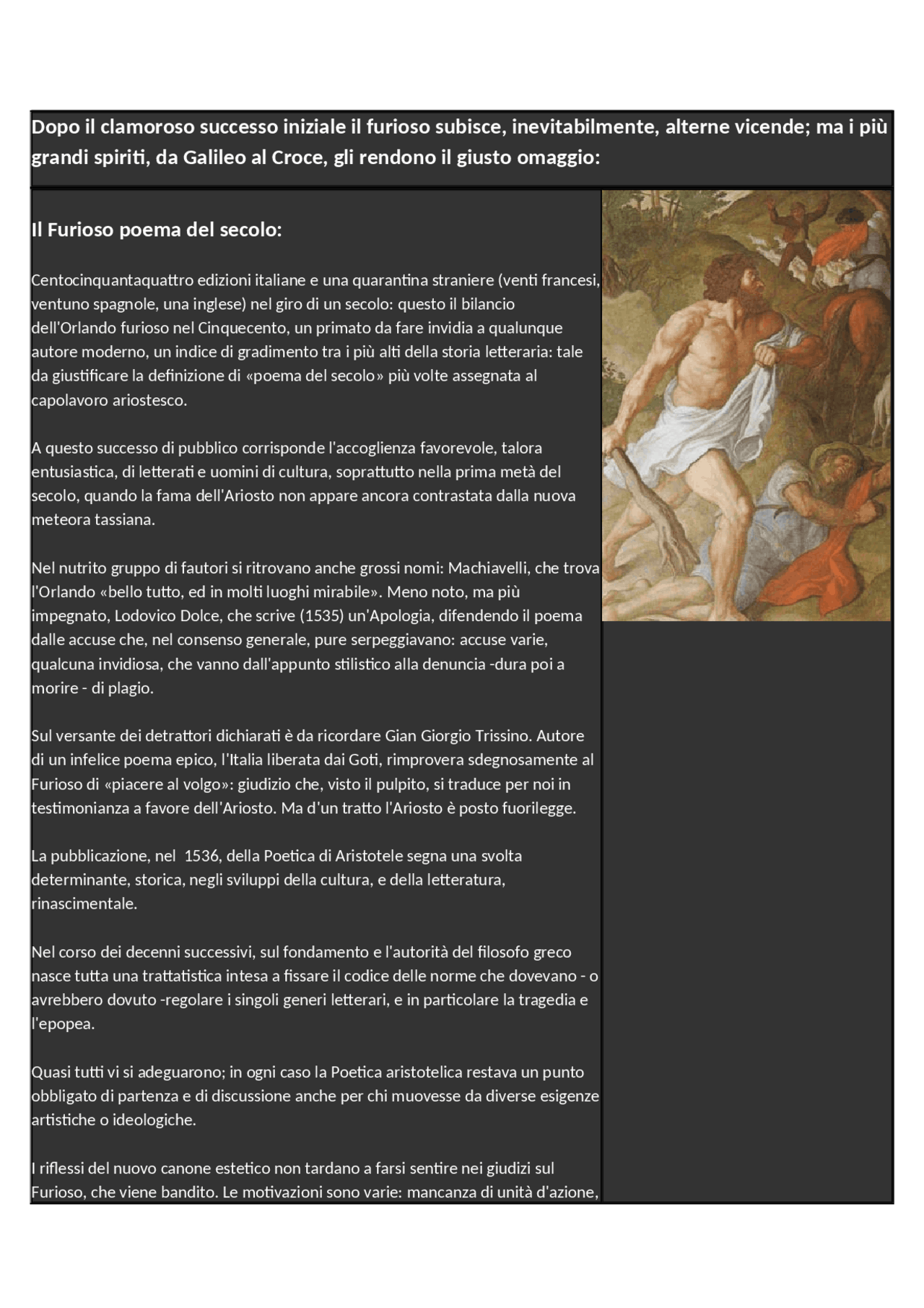 Approfondimento Su Ludovico Ariosto Docsity