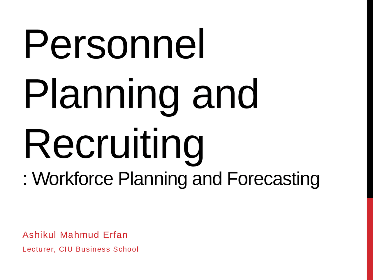 Personnel Planning and Recruiting (A).pptx - Docsity