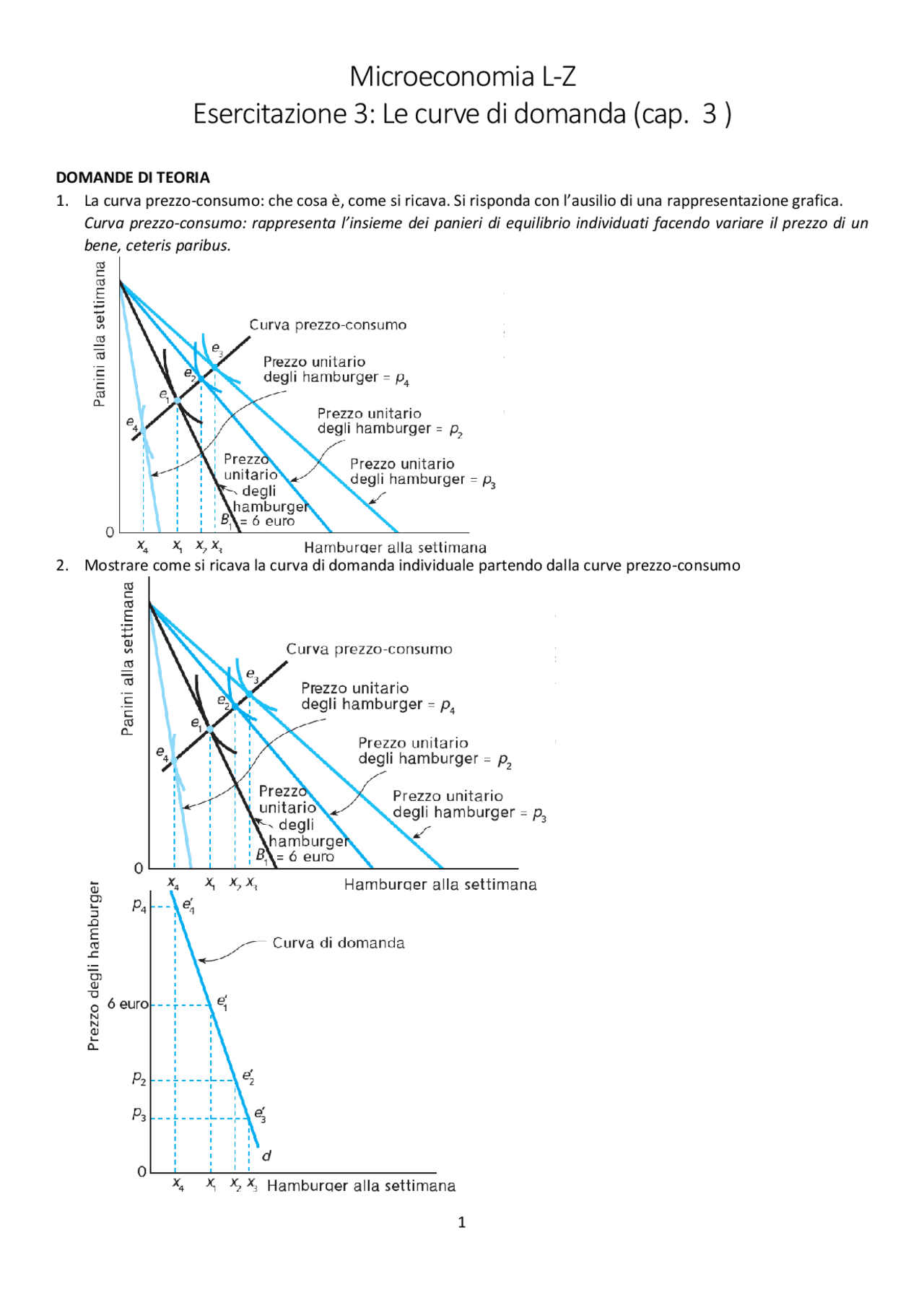 Soluzioni Esercitazione Microeconomia Unipv Docsity