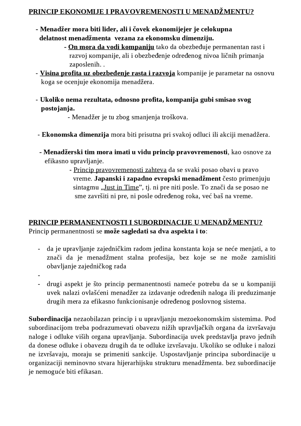 Kolokvijum 2 menadzment | Ispiti' predlog Menadžment - Docsity