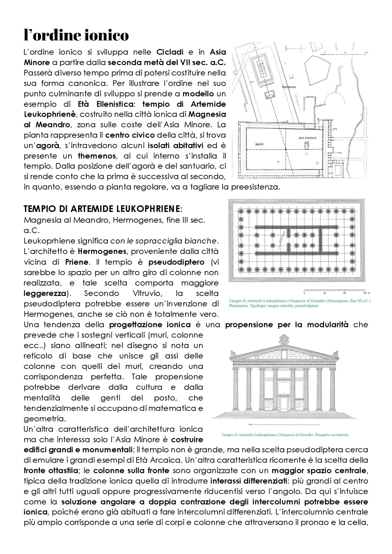Generalità Dellordine Ionico Docsity
