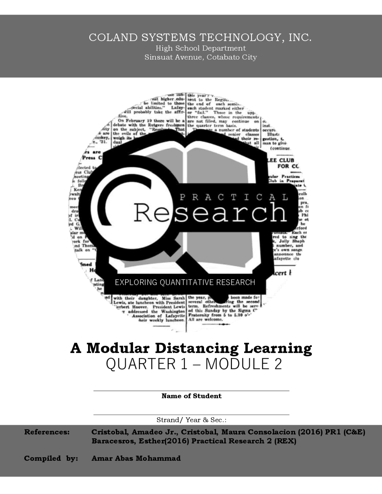 Practical Research 2 | Essays (high school) Earth science | Docsity