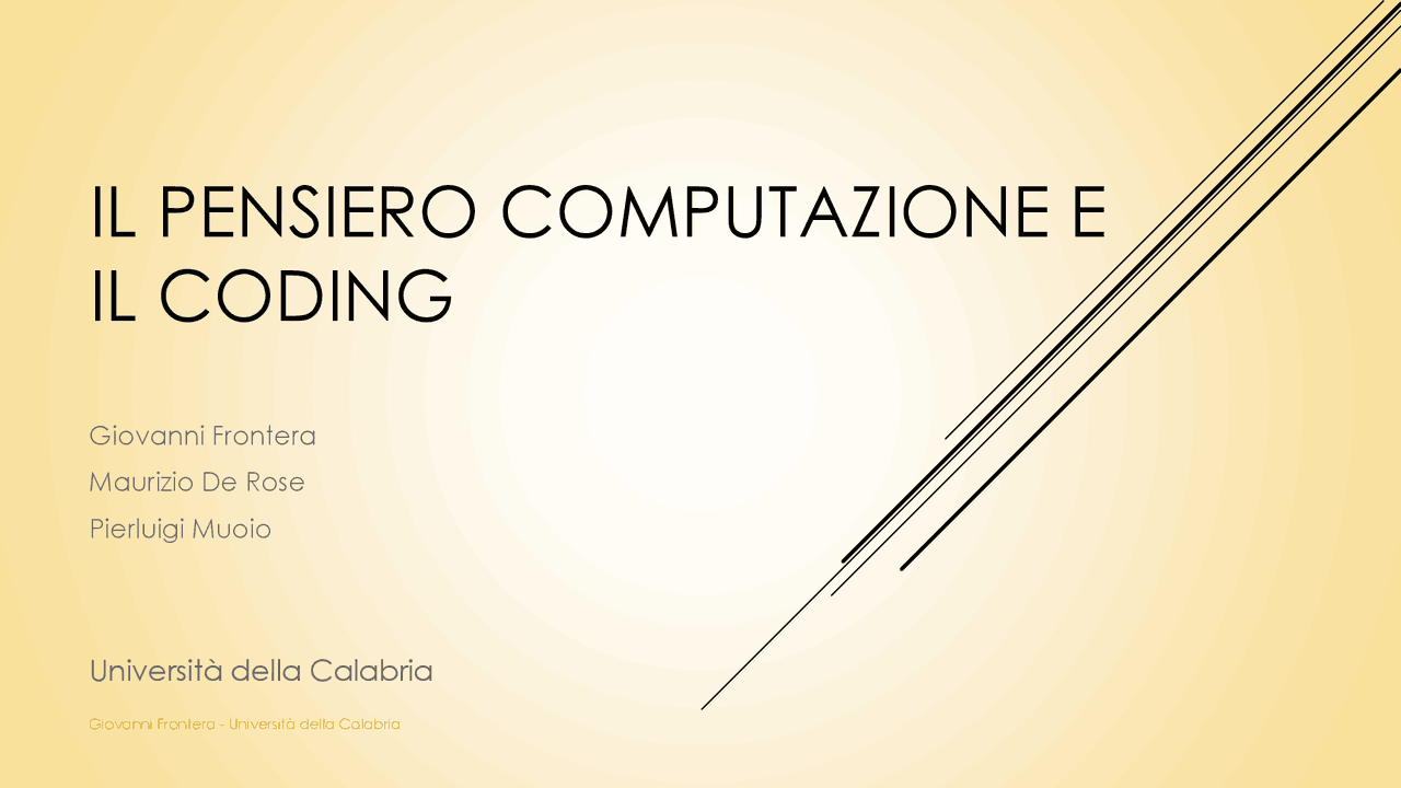Il Pensiero Computazionale E Il Coding Docsity
