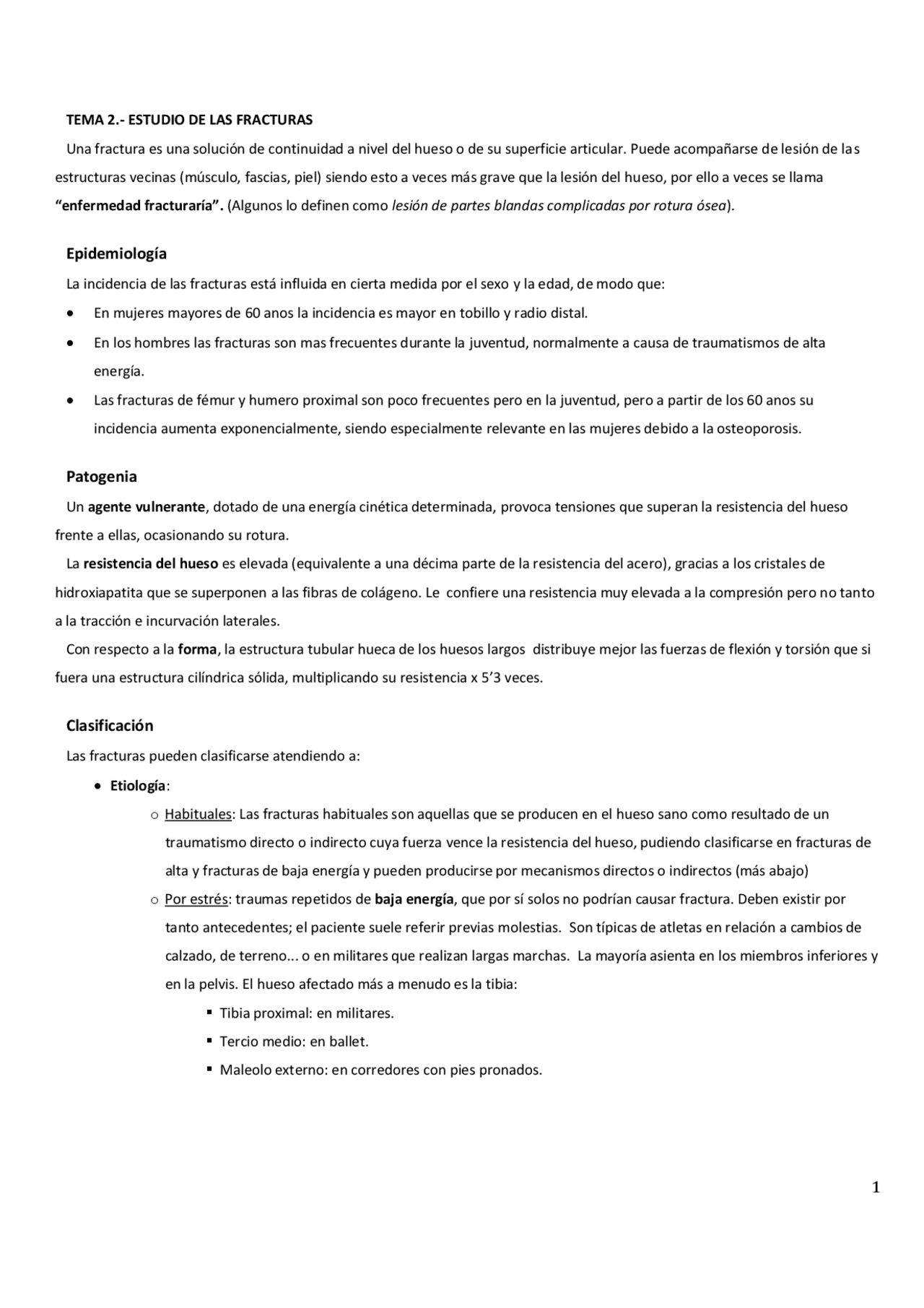 Tipos De Fracturas Docsity