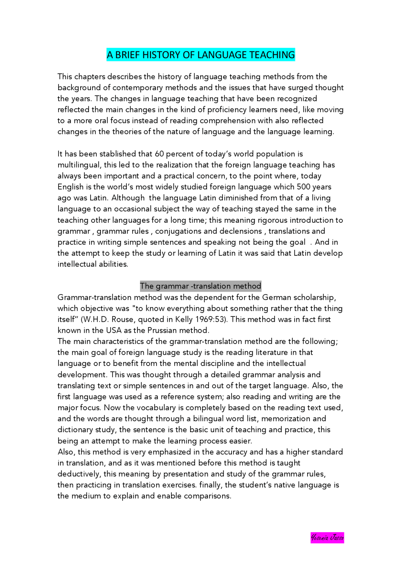 A Brief History of Language Teaching: From Grammar-Translation to ...