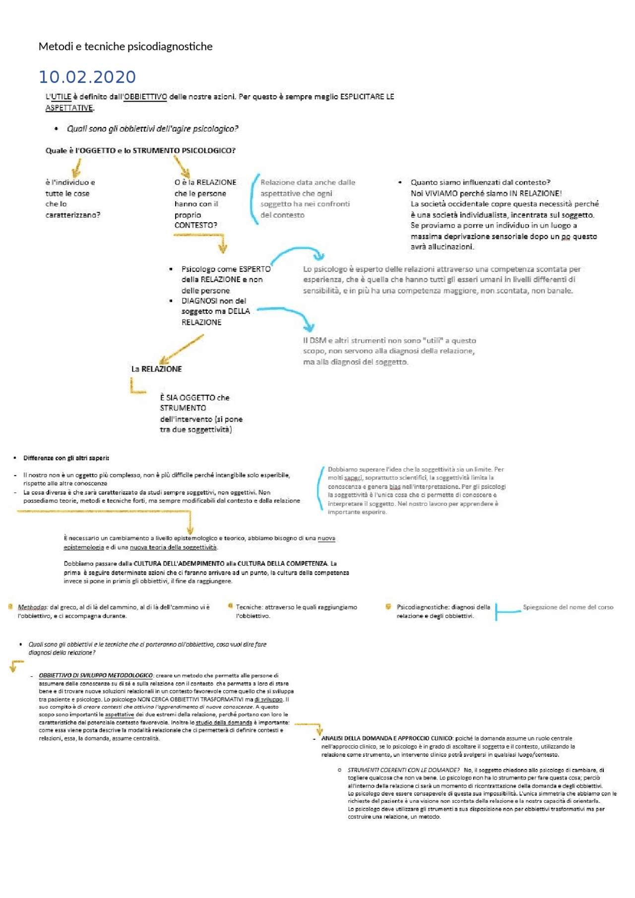 Metodi E Tecniche Psicodiagnostiche Docsity