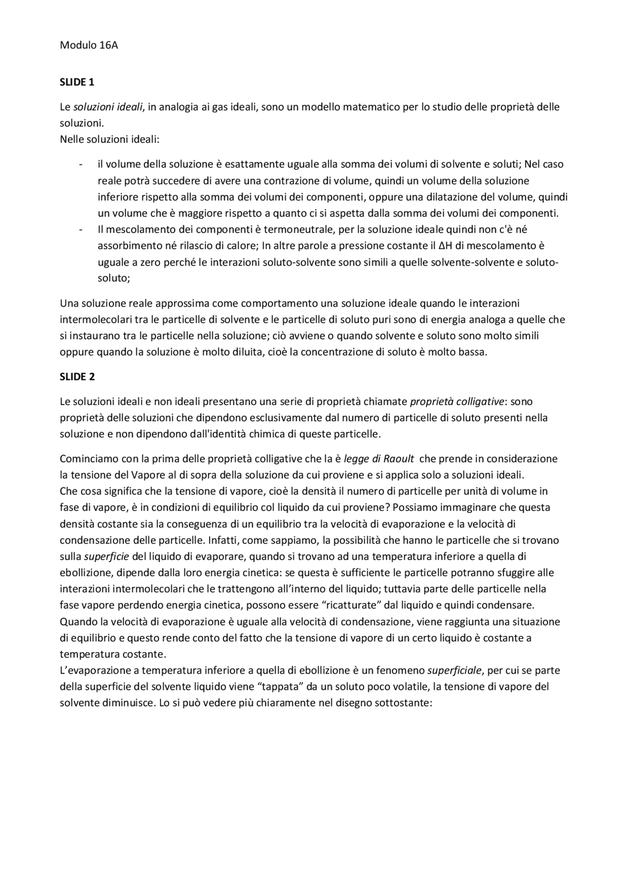 LEZIONI DI CHIMICA - Stato gassoso, Legge di Raoult, legge di Dalton ...