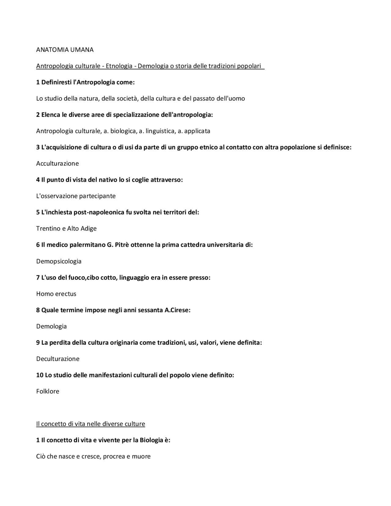 Anatomia Umana Scienze Motorie Docsity