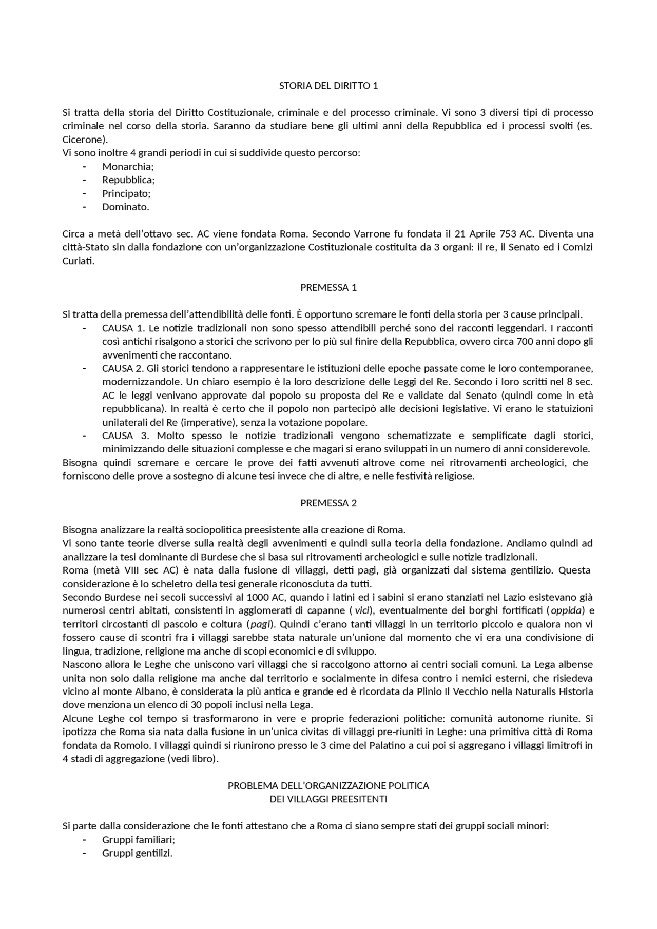 Storia Del Diritto Romano Docsity